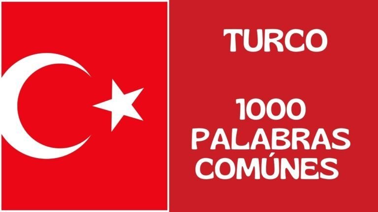 Las 1000 palabras más comunes en Turco